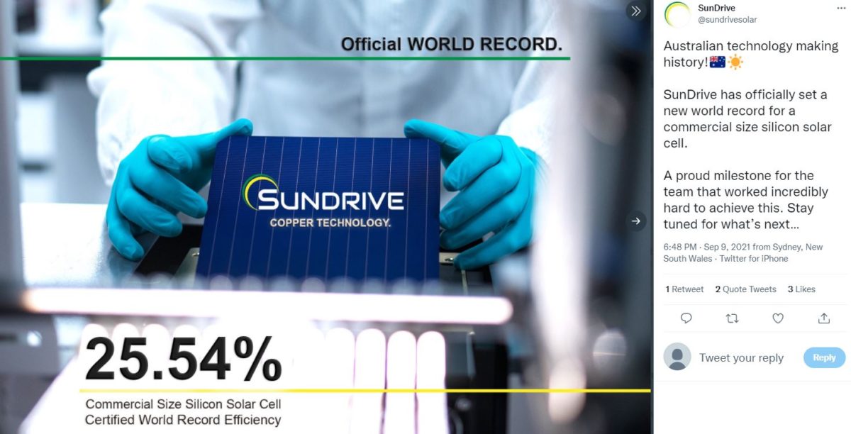 Australian startup sets 25.54% efficiency record for silicon cell – pv ...